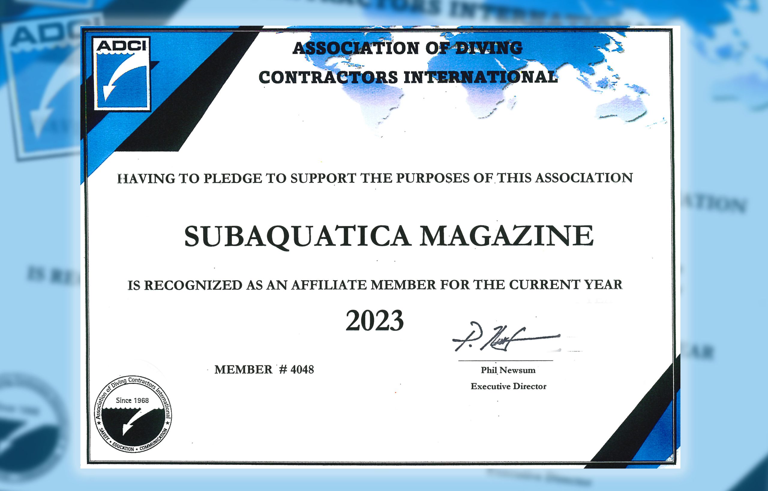 La revista de buceo SubaQuatica Magazine pasa a formar parte de ADCI ...